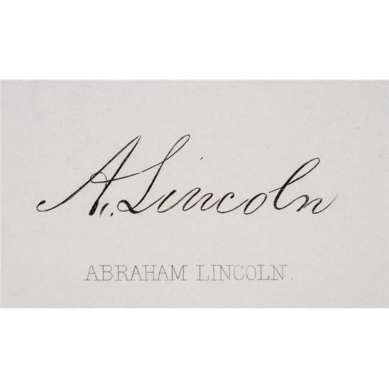 Signature of Abraham Lincoln 1809 to 1865 16th President of the United ...