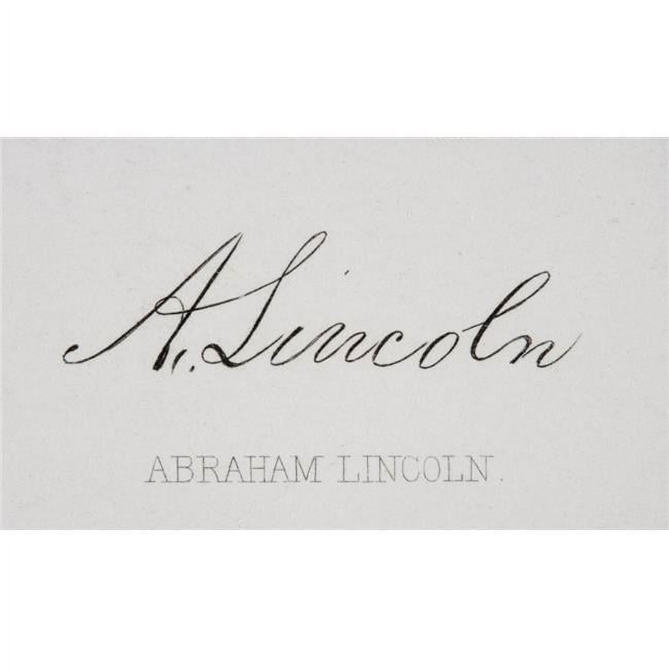 Signature of Abraham Lincoln 1809 to 1865 16th President of the United ...