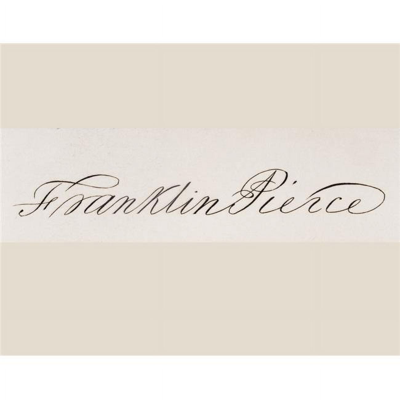 Signature of Franklin Pierce 1804 to 1869 14th President of the United ...