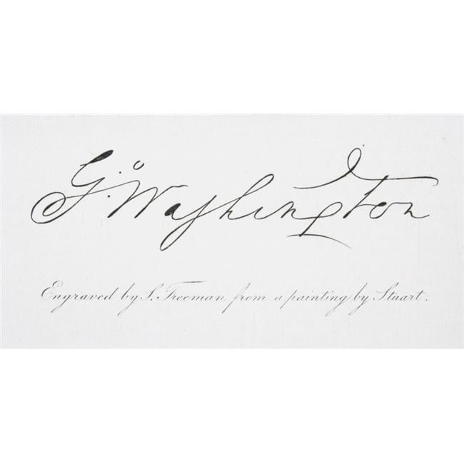 Signature of George Washington 1732 to 1799 First President of the ...