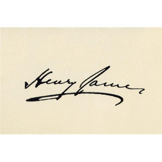 Signature of Henry James 1843 - 1916 American Born Author Poster Print ...