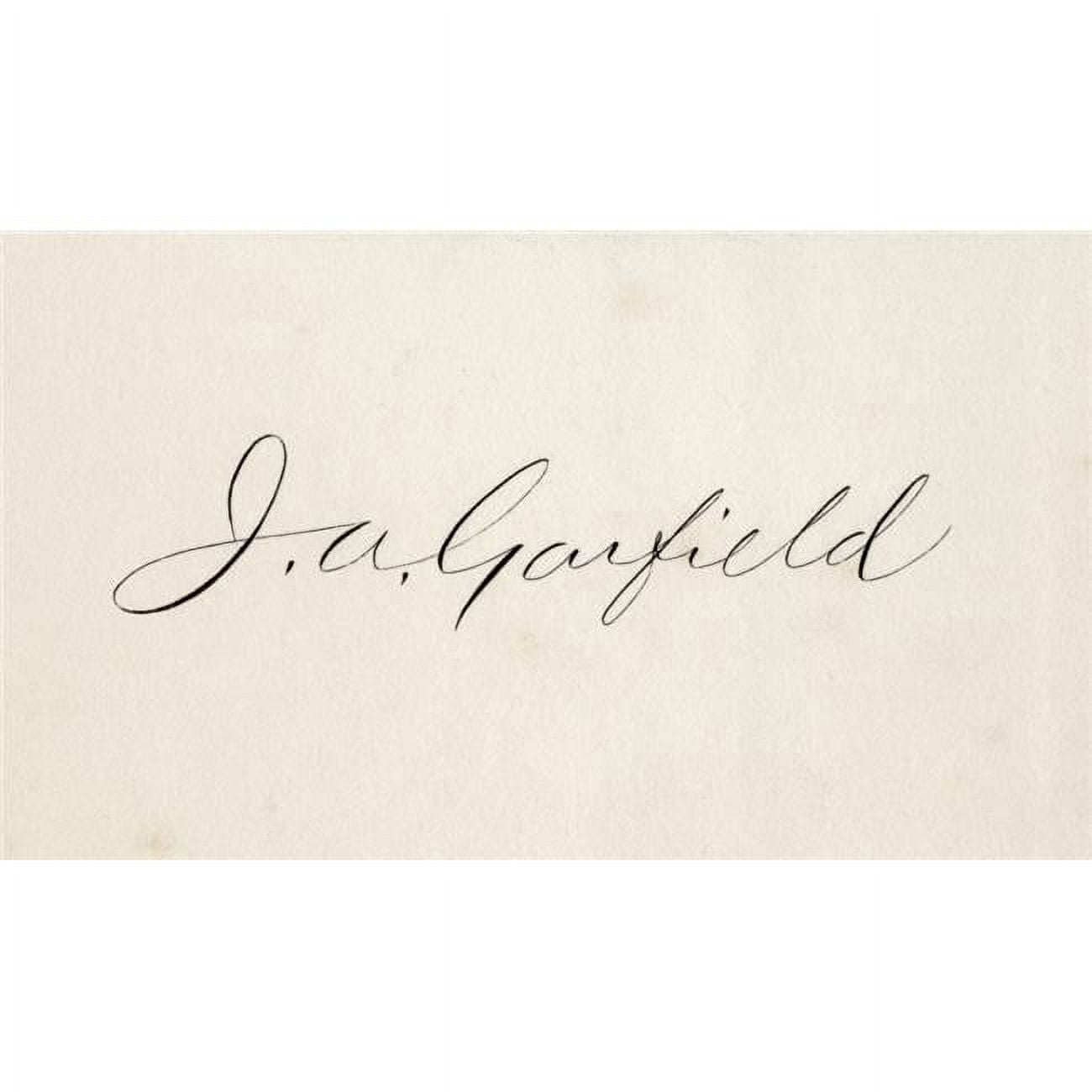 Signature of James Abram Garfield 1831 to 1881 20th President of the ...