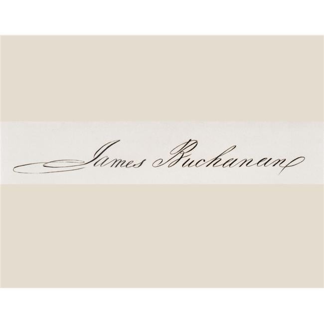 Signature of James Buchanan 1791 to 1868 15th President of the United ...