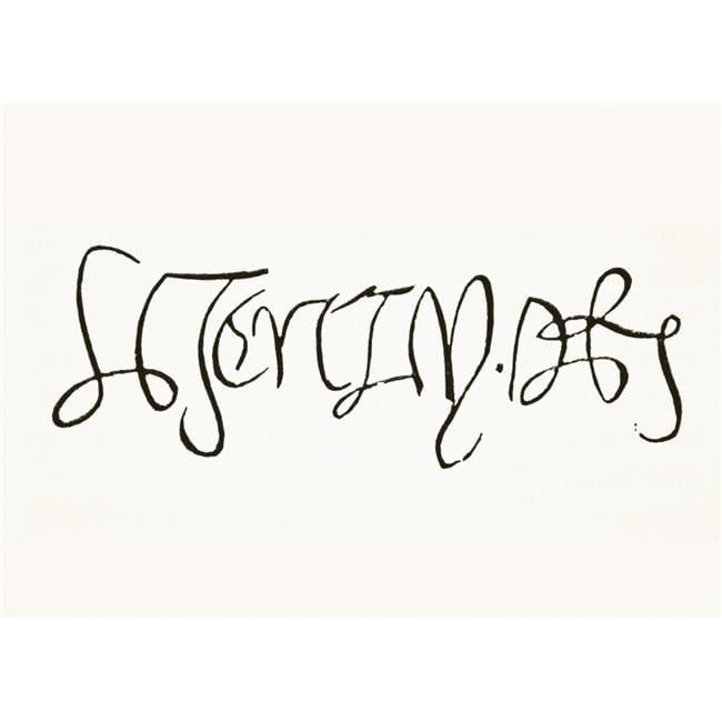 Signature of King Henry VIII of England 1491 To 1547 From The National ...