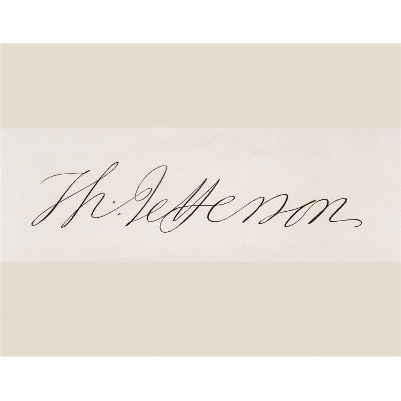 Signature of Thomas Jefferson 1743-1826 Third President of the United ...