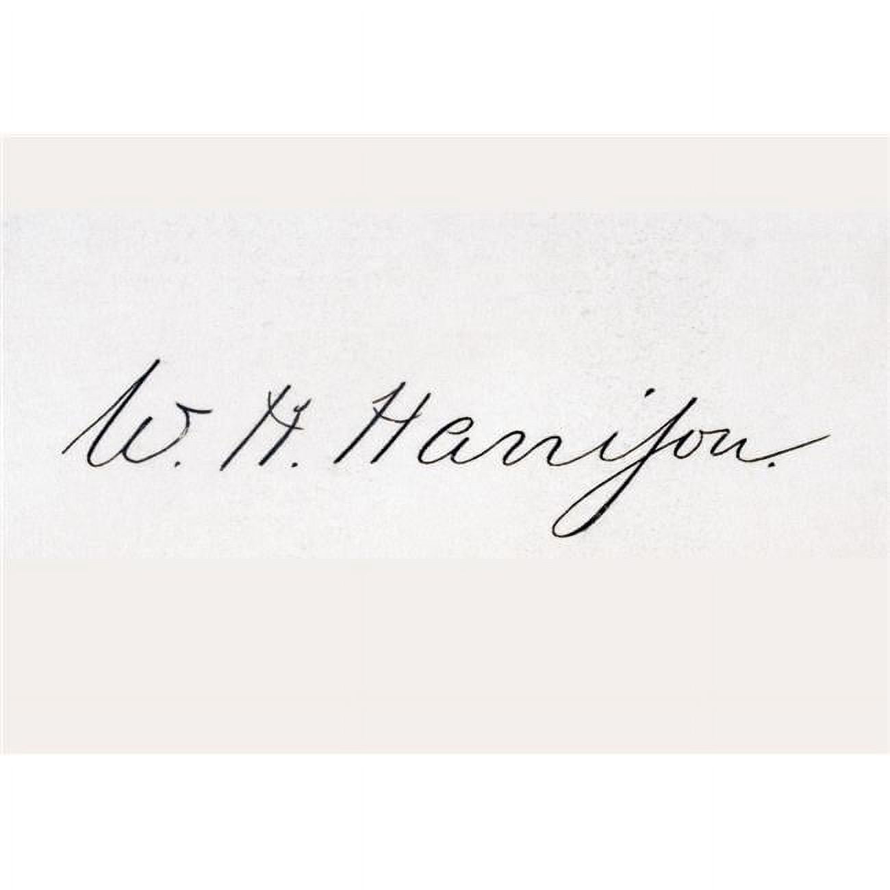 Signature of William Henry Harrison 1773 to 1841 9th President of the ...