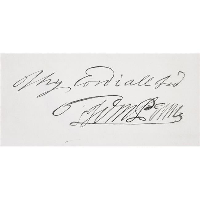 Signature of William Penn 1644 to 1718 English Quaker Leader. Poster ...