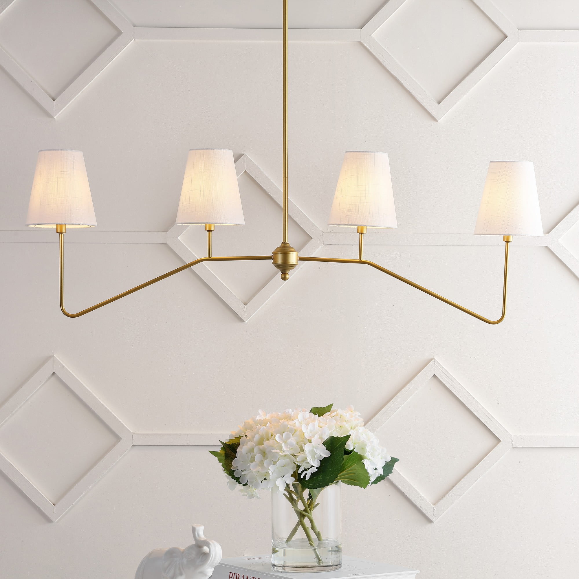 JONATHAN Y Signe 47.5" 4-Light Classic Minimalist Iron Linear LED ...