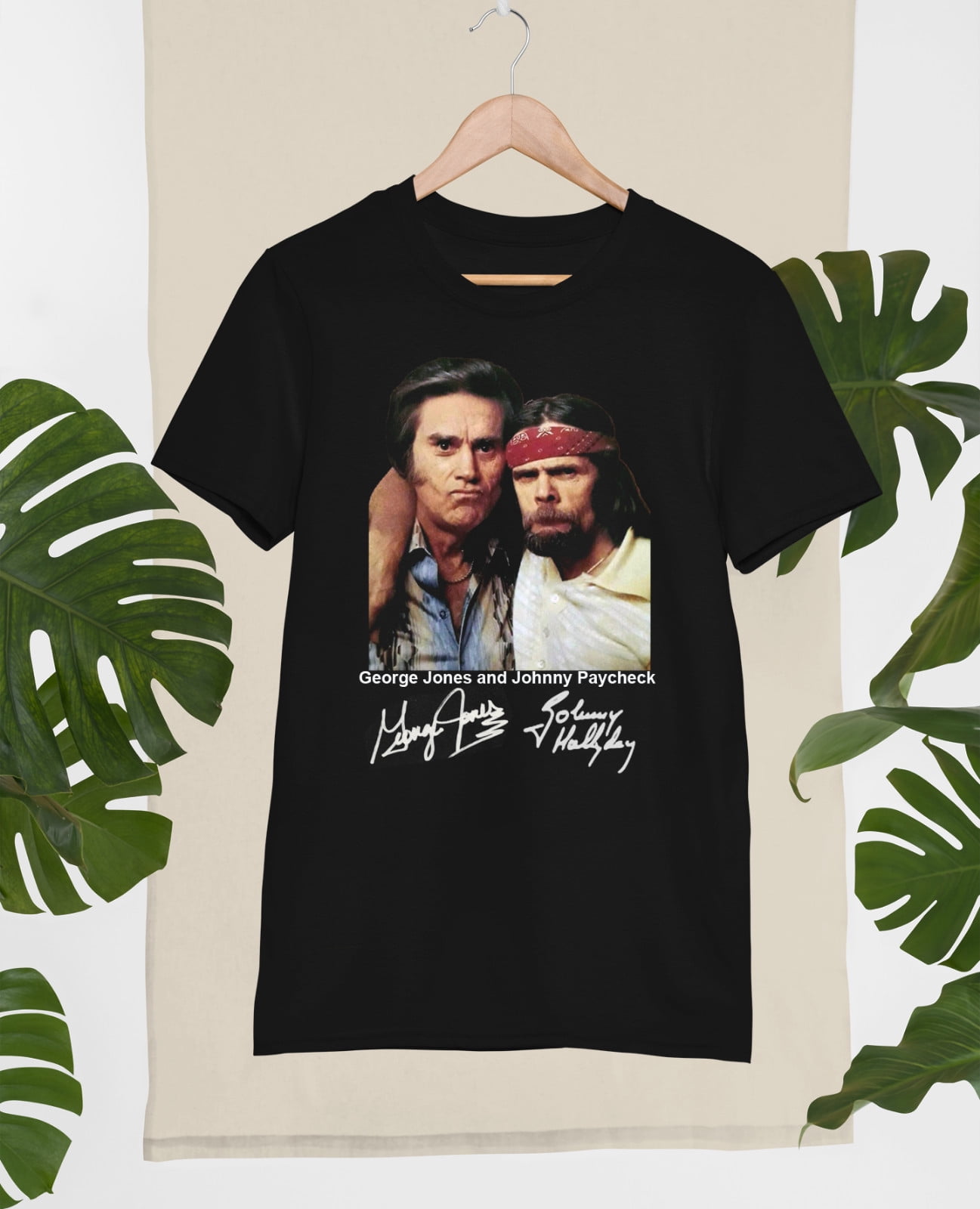 Signed George Jones Shirt Short Sleeve Black Unisex - Walmart.com