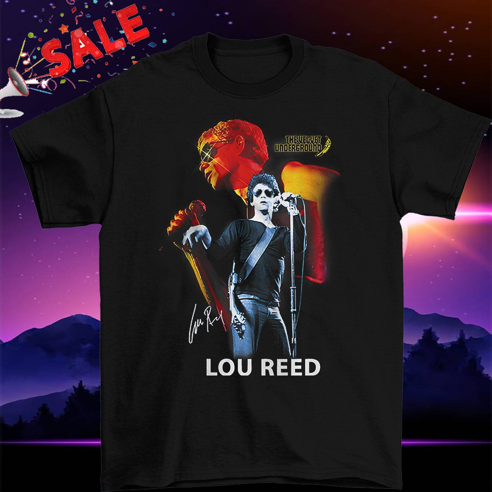 Signer LOU REED 1980 punk rock concert tour Short Sleeve T Shirt S-4XL ...