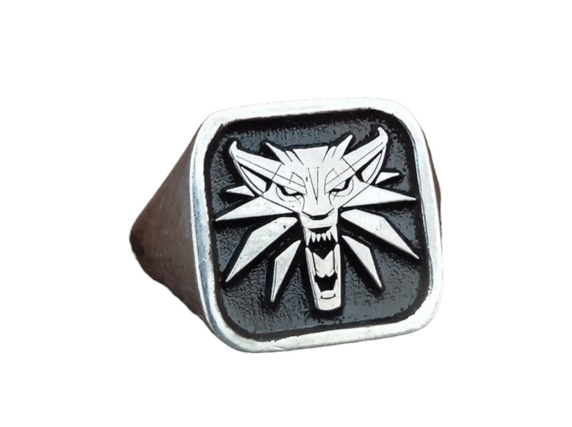 Signet Ring Women Wolf Coat Of Arms 925 Sterling Silver ring Silver ...