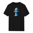 Signetis New Year's Fire Hydrant Snow Bonnet Graphic T-Shirt, Black ...