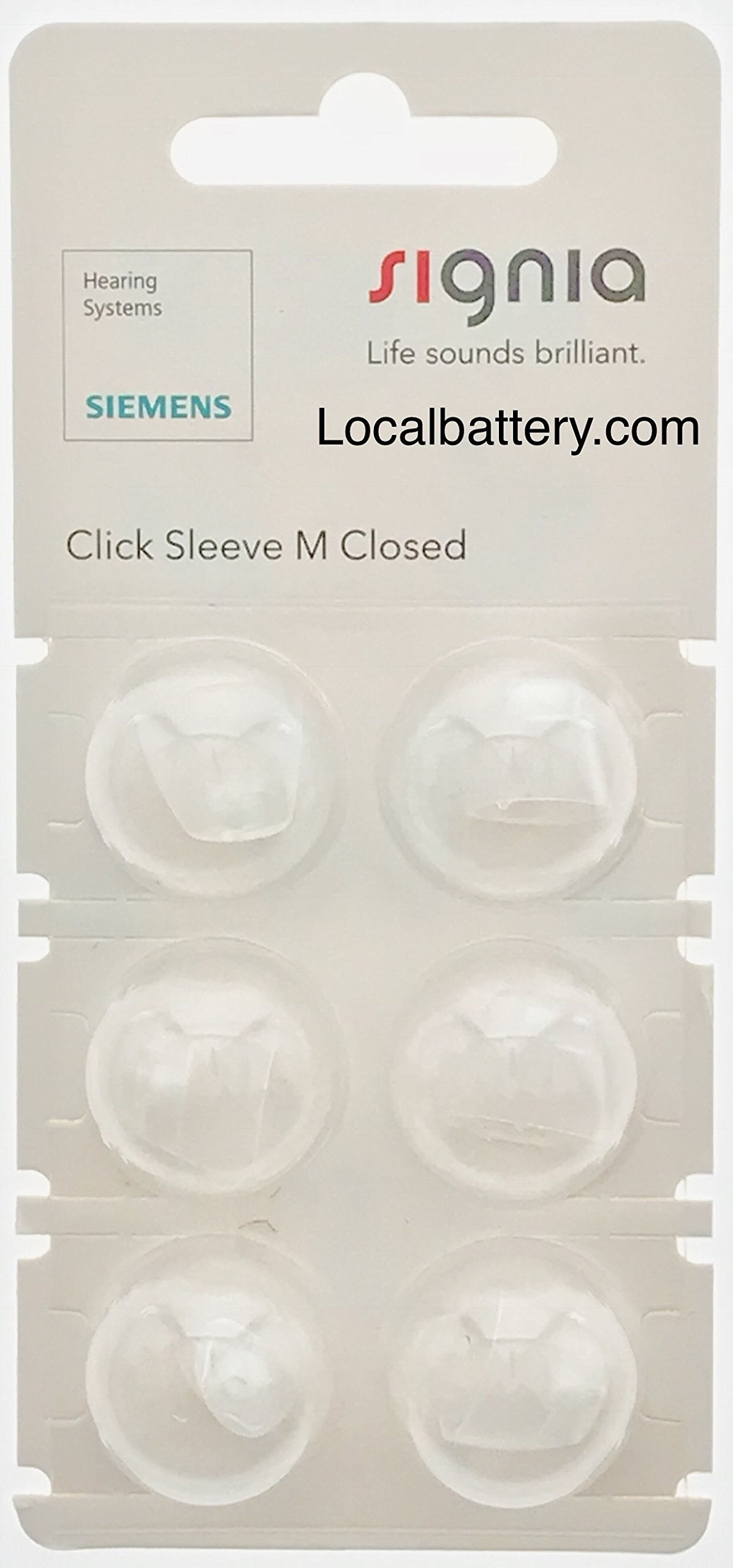 Signia Medium Closed Click Sleeves for RIC and SILK Products. Formerly ...