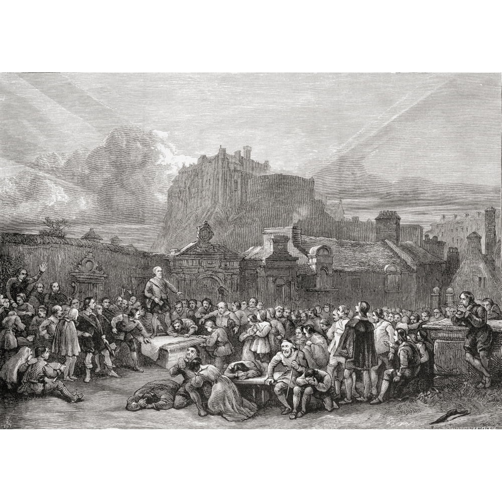 Signing The Covenant In Greyfriars Churchyard Edinburgh Scotland In ...