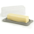 Signora Ware Plastic Butter Dish with Lid, Gray, Airtight Butter Holder ...