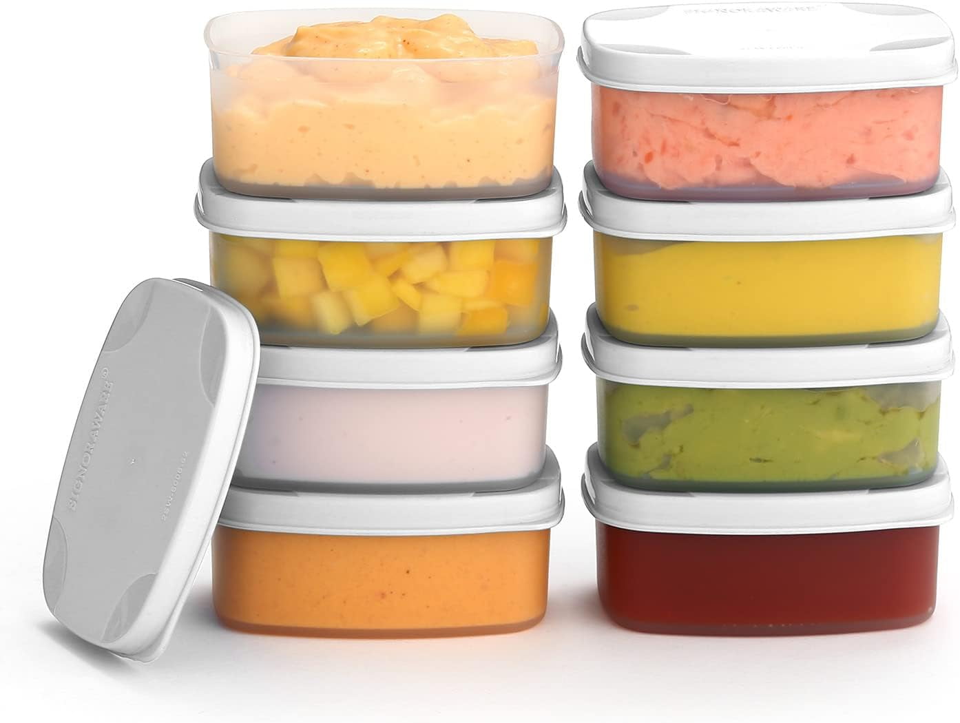 Signora Ware Reusable Airtight Food Prep Storage Containers with Lids ...