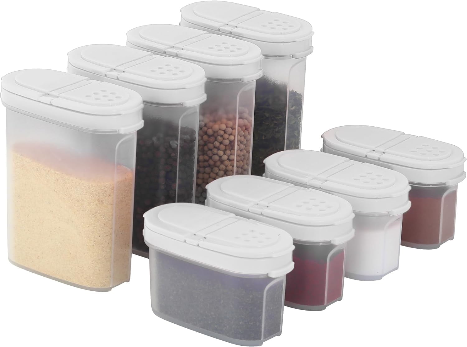 Signora Ware Spice Jars with Shaker Lids Refillable Seasoning ...