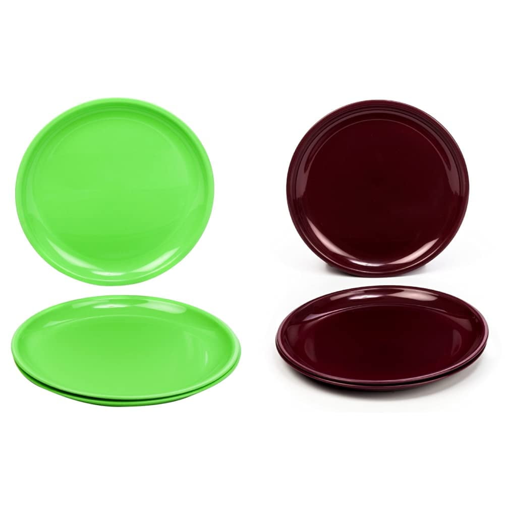 Signoraware Fourthline Round Plastic Full Plate Set,Set of 3,Parrot ...