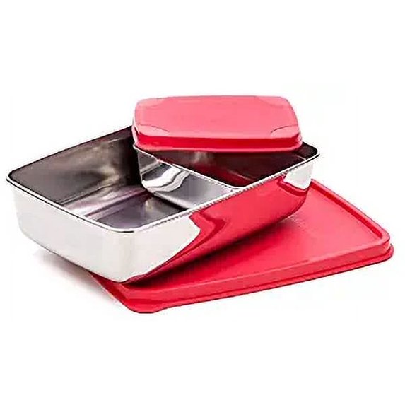 Signoraware Stainless Steel Compact Small Steel Lunch Box, (150ml+550ml ...
