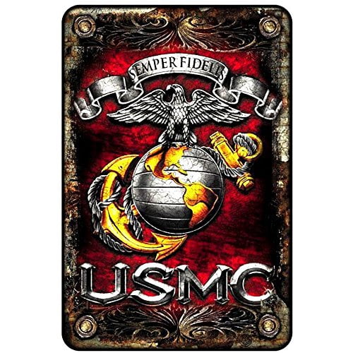 Signs 4 Fun Decorative Parking Sign | Marines USMC | 8” x12” | Embossed ...
