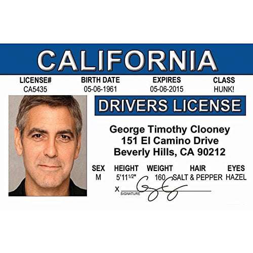 Signs 4 Fun NGCID Clooney's Driver's License - Walmart.com