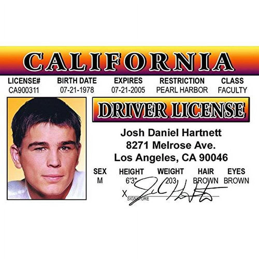 Signs 4 Fun Parody ID | J Hartnett Driver’s License | Fake ID Novelty ...