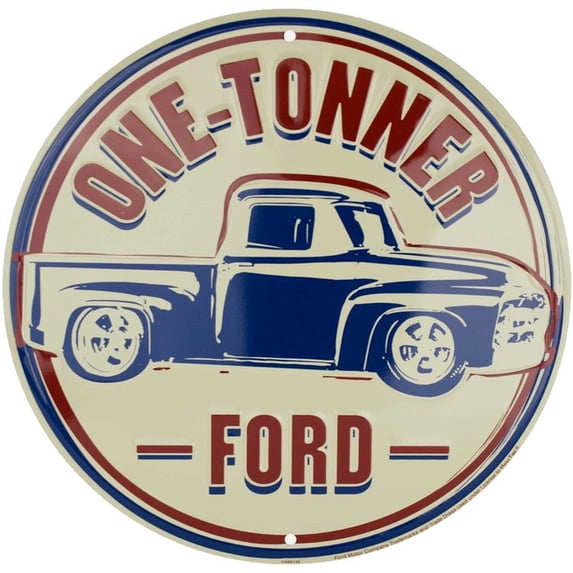 Signs 4 Fun Round Sign | Ford One Tonner Sign | 12 Diameter | Embossed ...