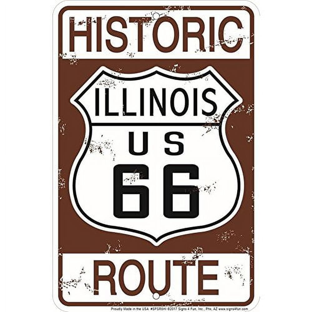 Signs 4 Fun SPSR6HI 66 Historic Illinois Small Parking Sign - Walmart.com