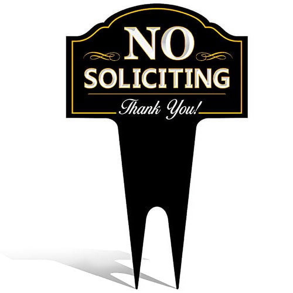 Signs Authority No Soliciting Outdoor Metal Yard Sign for Home, House ...