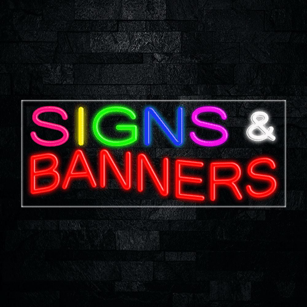 Signs & Banners-LED Neon Sign 30"L x 12"H #30898 - Walmart.com
