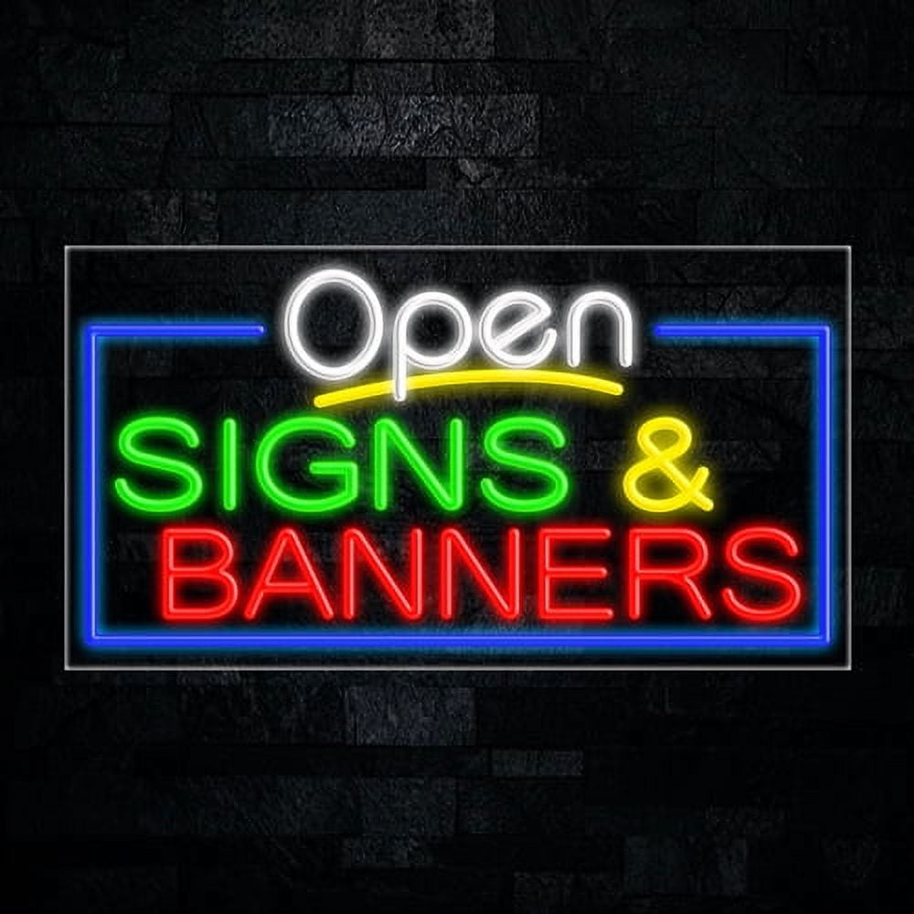 Signs & Banners LED Neon Sign 33"L x 18"H #35861 - Walmart.com