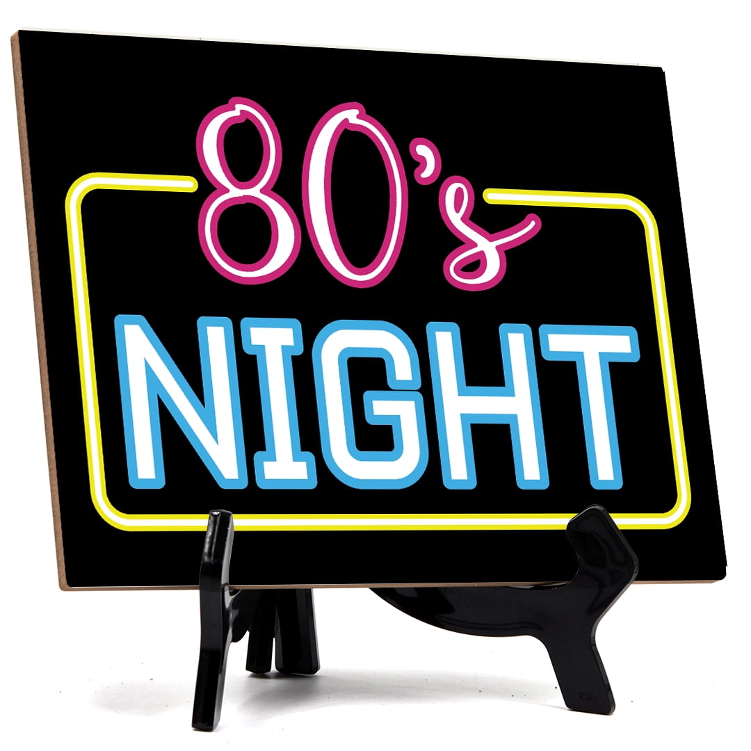 Signs ByLITA 80's Night Table Sign With Acrylic Stand (6x8“) - Walmart.com