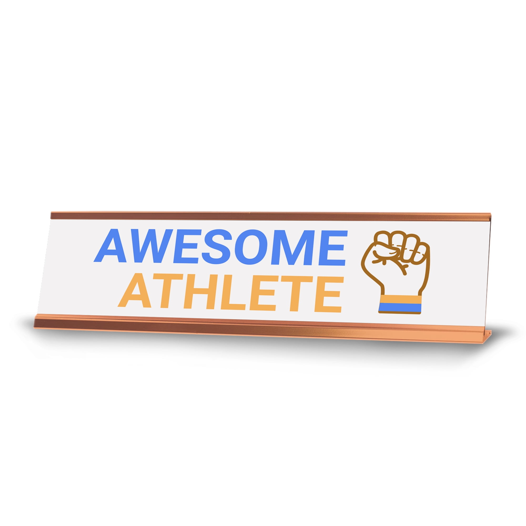 Signs ByLITA Awesome Athlete Award, Gold Frame, Desk Sign (2x8 ...