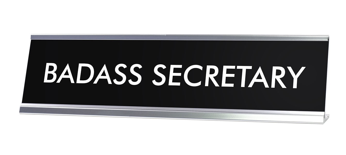 Signs ByLITA BADASS SECRETARY Novelty Desk Sign - Walmart.com