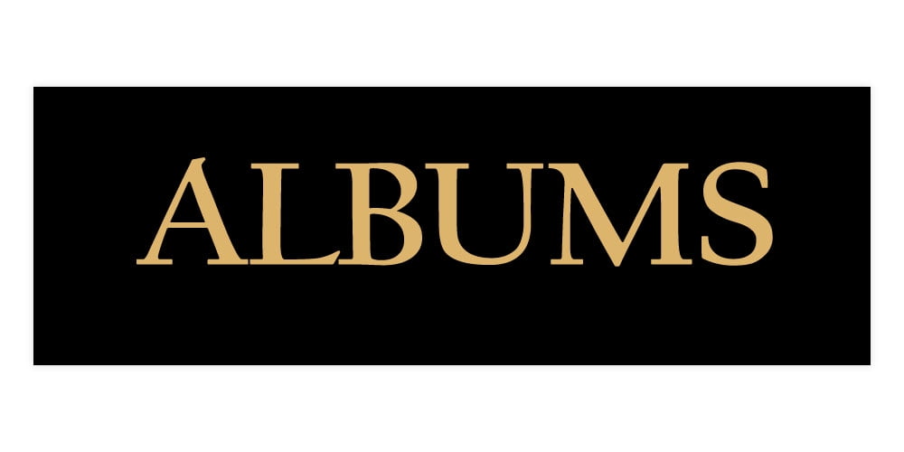 Signs ByLITA Basic Albums Sign (Black /Gold) - Small - Walmart.com