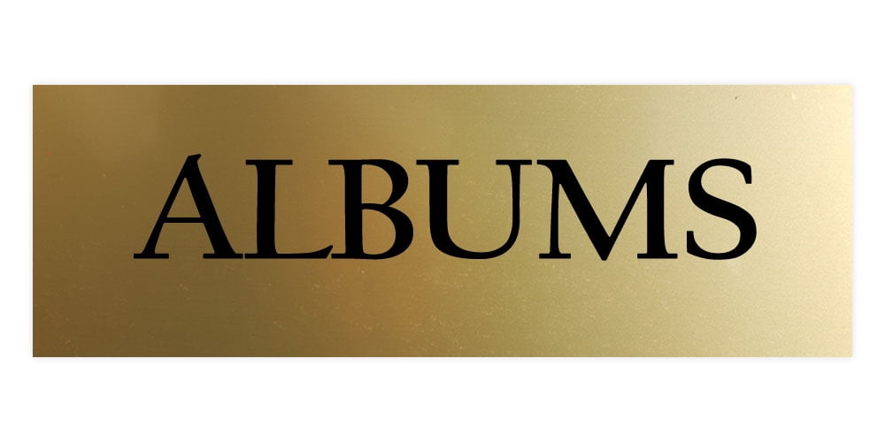 Signs ByLITA Basic Albums Sign (Brushed Gold) - Medium - Walmart.com