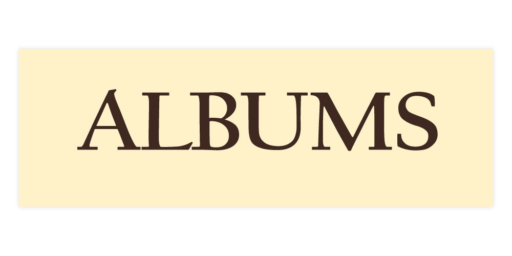 Signs ByLITA Basic Albums Sign (Ivory/Dark Brown) - Large - Walmart.com