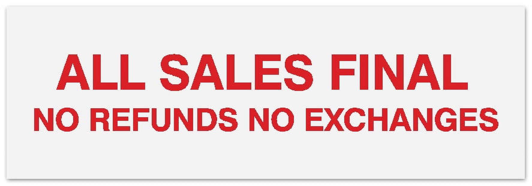 Signs ByLITA Basic All Sales Final No Refunds No Exchanges Sign - Laser ...