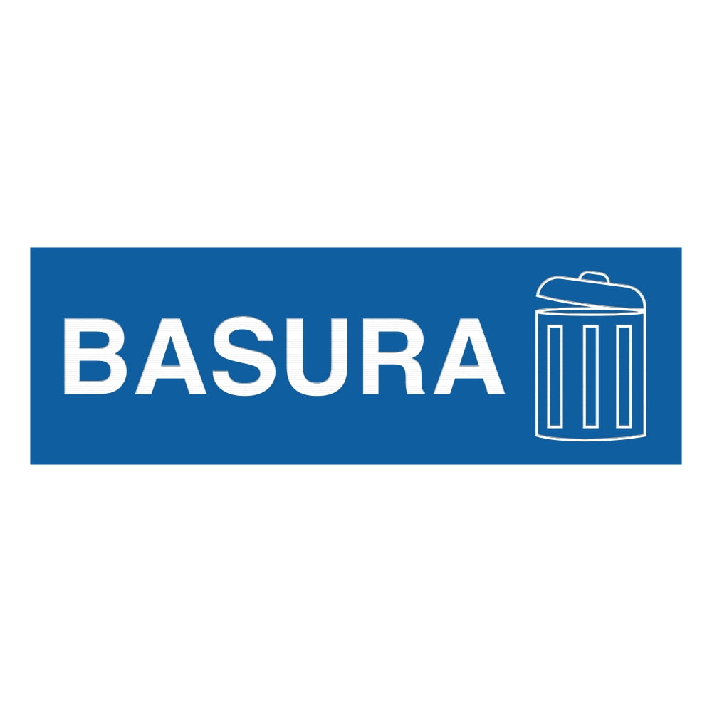 Signs ByLITA Basic Basura Sign (Blue) - Medium - Walmart.com