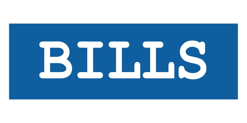 Signs ByLITA Basic Bills Sign (Blue) - Large - Walmart.com