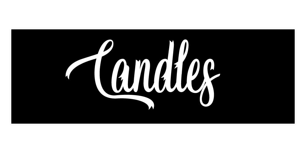 Signs ByLITA Basic Candles Sign (Black) - Large - Walmart Business Supplies