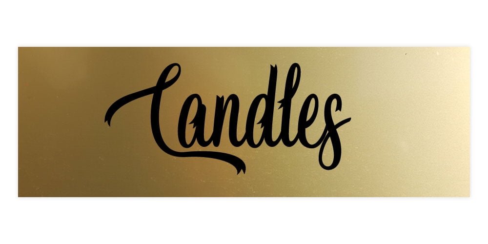 Signs ByLITA Basic Candles Sign (Brushed Gold) - Small - Walmart.com