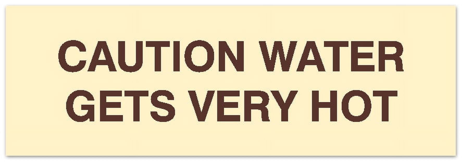 Signs ByLITA Basic Caution Water Gets Very Hot Sign - Laser-Engraved ...