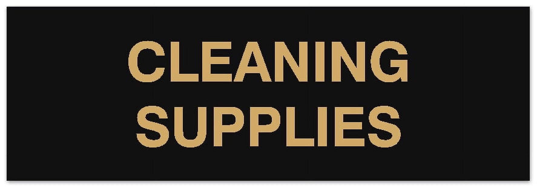 Signs ByLITA Basic Cleaning Supplies Sign - Laser-Engraved Lettering ...