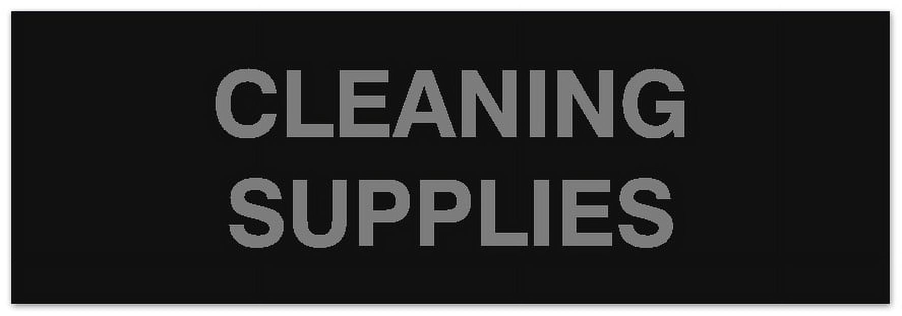 Signs ByLITA Basic Cleaning Supplies Sign - Laser-Engraved Lettering ...