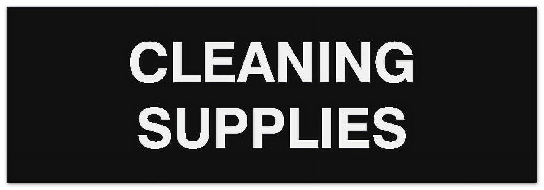 Signs ByLITA Basic Cleaning Supplies Sign - Laser-Engraved Lettering ...