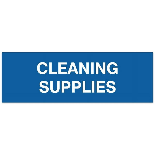 Signs ByLITA Basic Cleaning Supplies Sign - Laser-Engraved Lettering ...