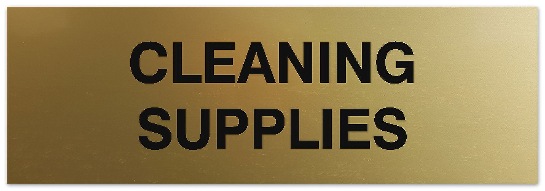 Signs ByLITA Basic Cleaning Supplies Sign - Laser-Engraved Lettering ...