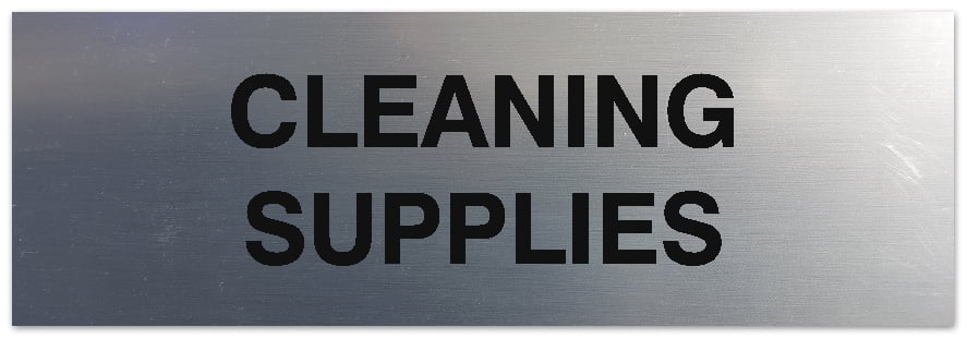 Signs ByLITA Basic Cleaning Supplies Sign - Laser-Engraved Lettering ...