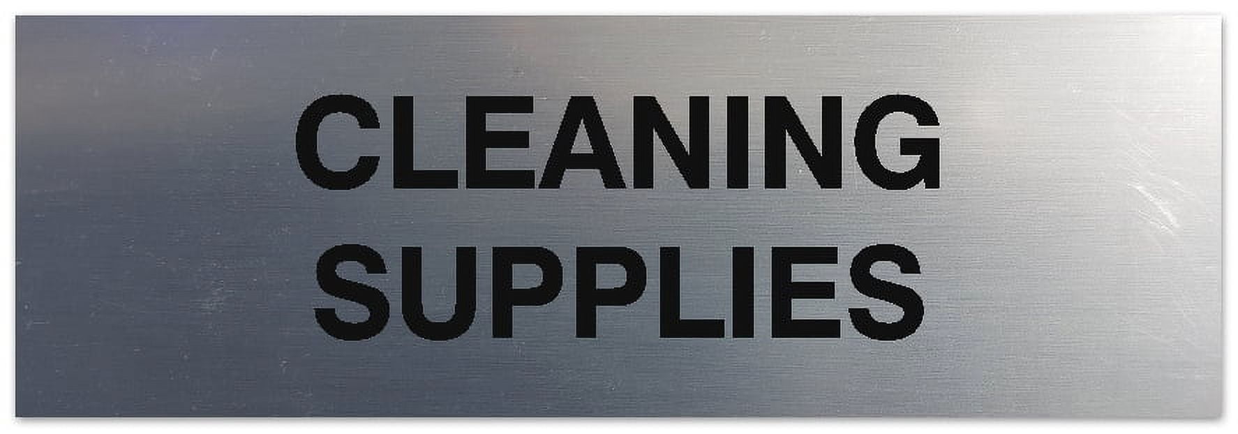 Signs ByLITA Basic Cleaning Supplies Sign - Laser-Engraved Lettering ...